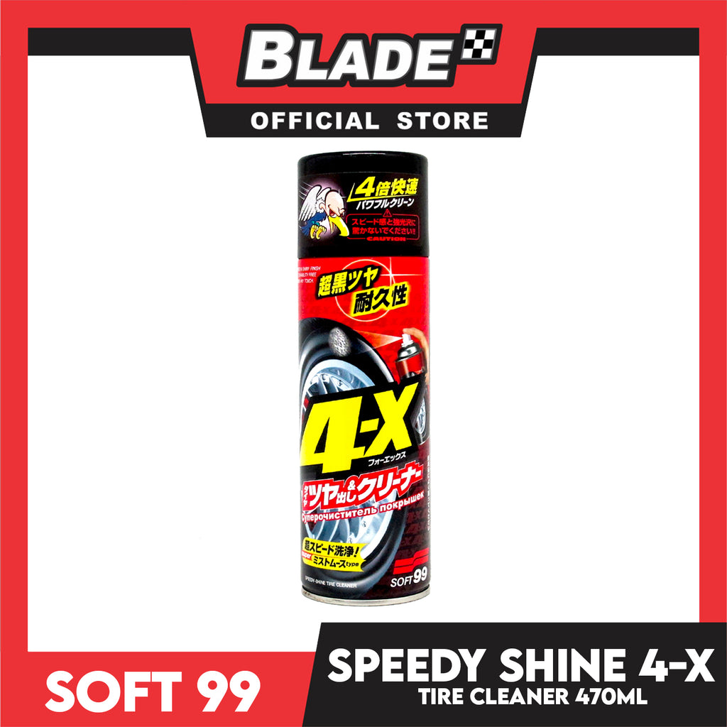 Soft99 4-X Tire Cleaner Spray 470ml Ultra Quick Finish Glossy And Long ...