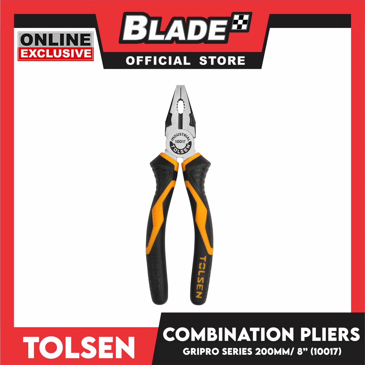 Tolsen Combination Pliers 200mm 8'' (Industrial) 10017 – blade.ph