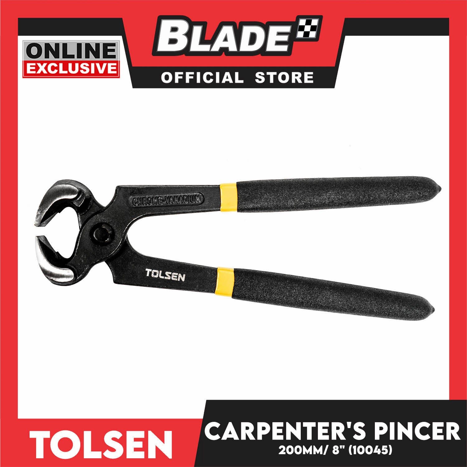 Tolsen Carpenter's Pincer 200mm 8'' Wire Cutter Pliers Nail Puller 100 ...