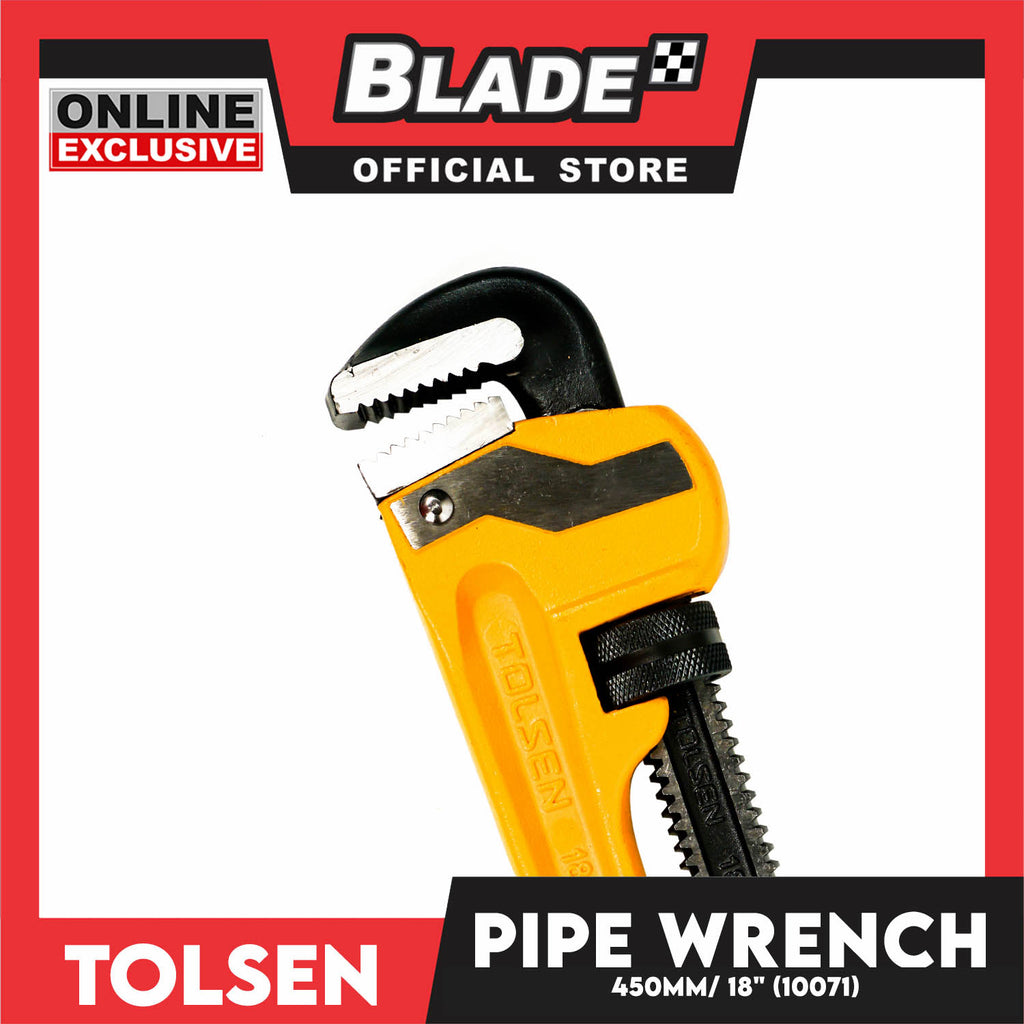 Tolsen Pipe Wrench Heavy Duty Adjustable Plumbing Wrench 450mm 18'' (I ...