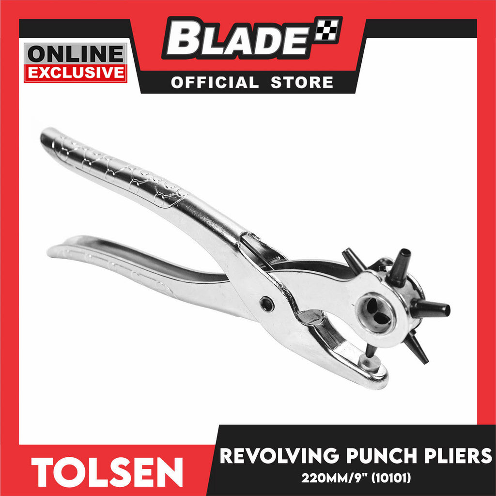 Tolsen Revolving Punch Pliers 220mm 9'' Hole Punch Tool 10101 – blade.ph
