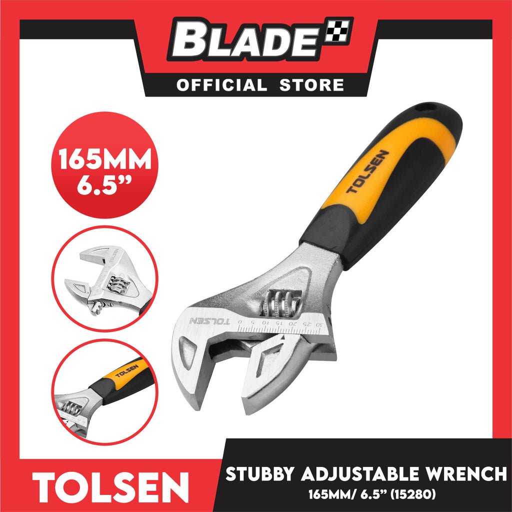 Tolsen Stubby Adjustable Wrench 165mm 6.5' (15280) – blade.ph