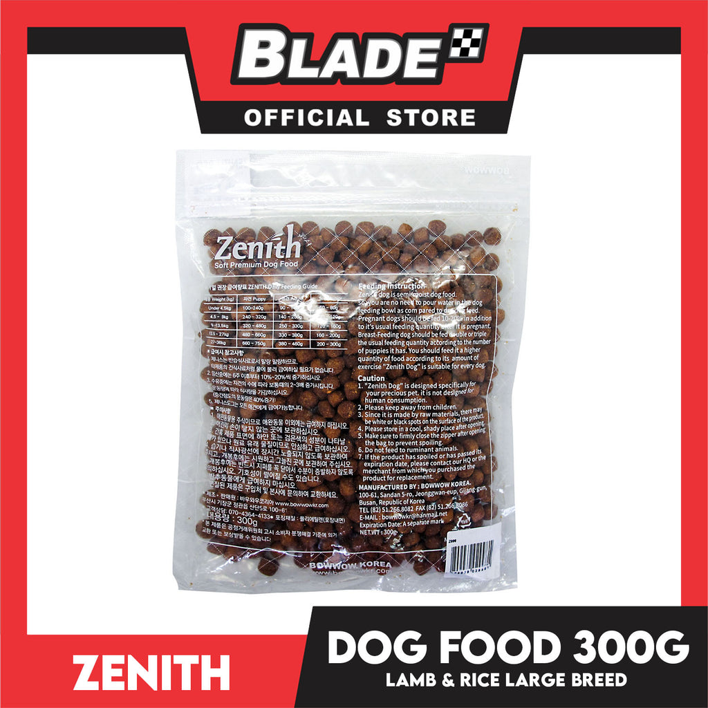 Zenith Soft Premium Dog Food For Large Breed 300g (Lamb, Chicken And R ...