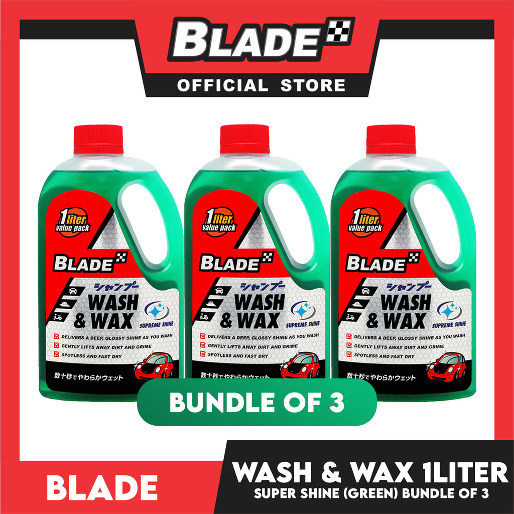 Blade Wash and Wax 1Liter (Bundle of 3)- Removes Dirt, Clean and Shine ...