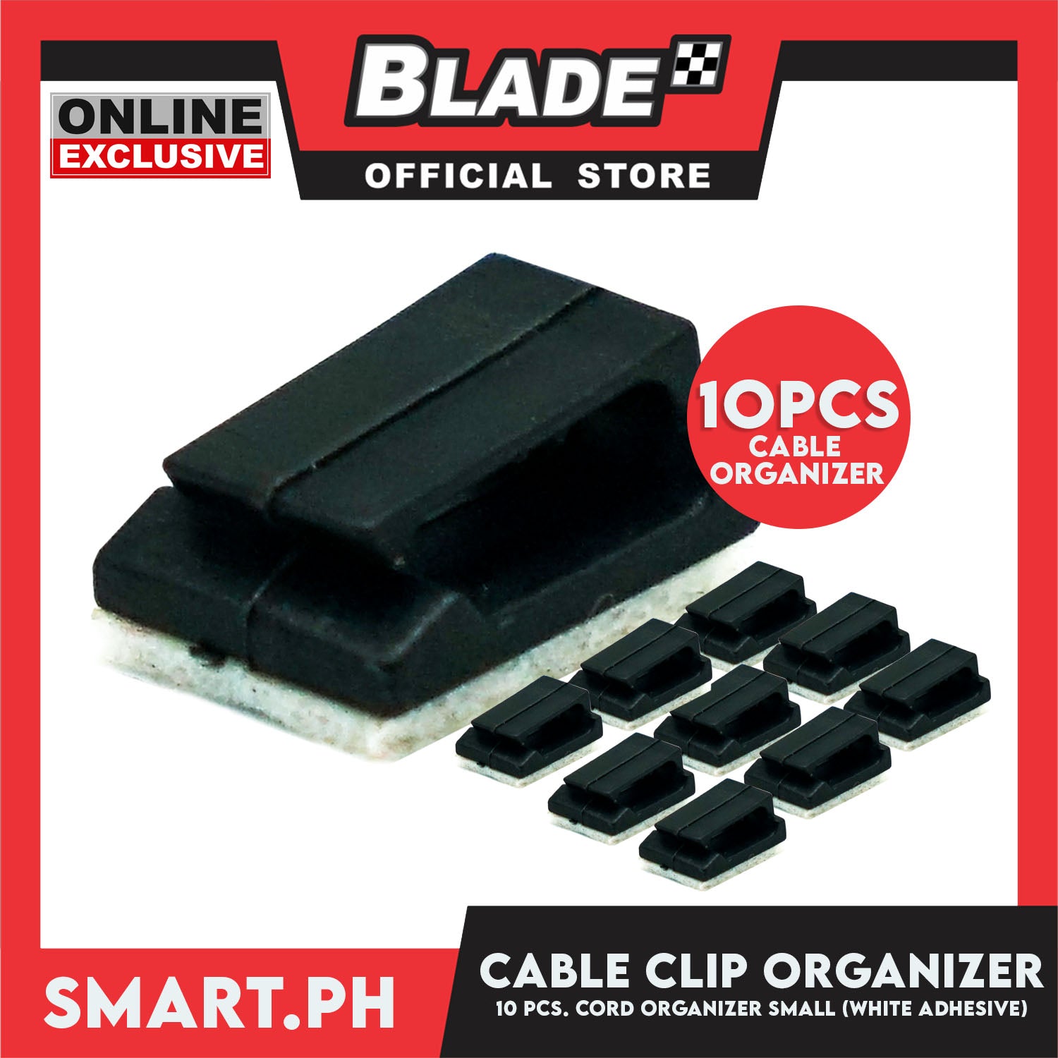 10pcs Car Cable Clip Small with White Adhesives Cable Organizer Cord M ...