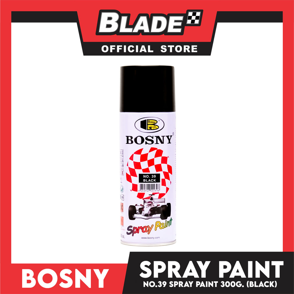 Bosny Spray Paint #39 (Black) 300 grams – blade.ph