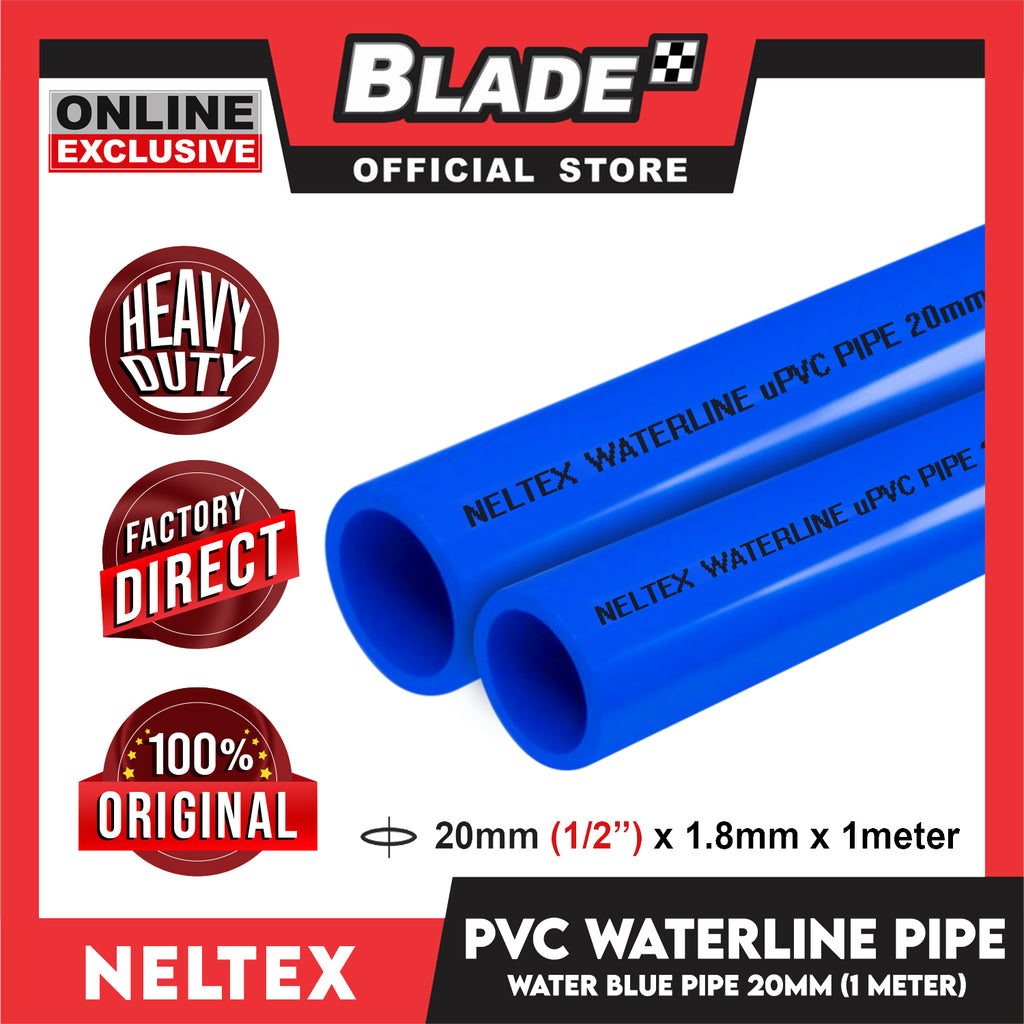 Neltex PVC Pipe Waterline (Blue) 20mm x 1meter Blue Pipe – blade.ph