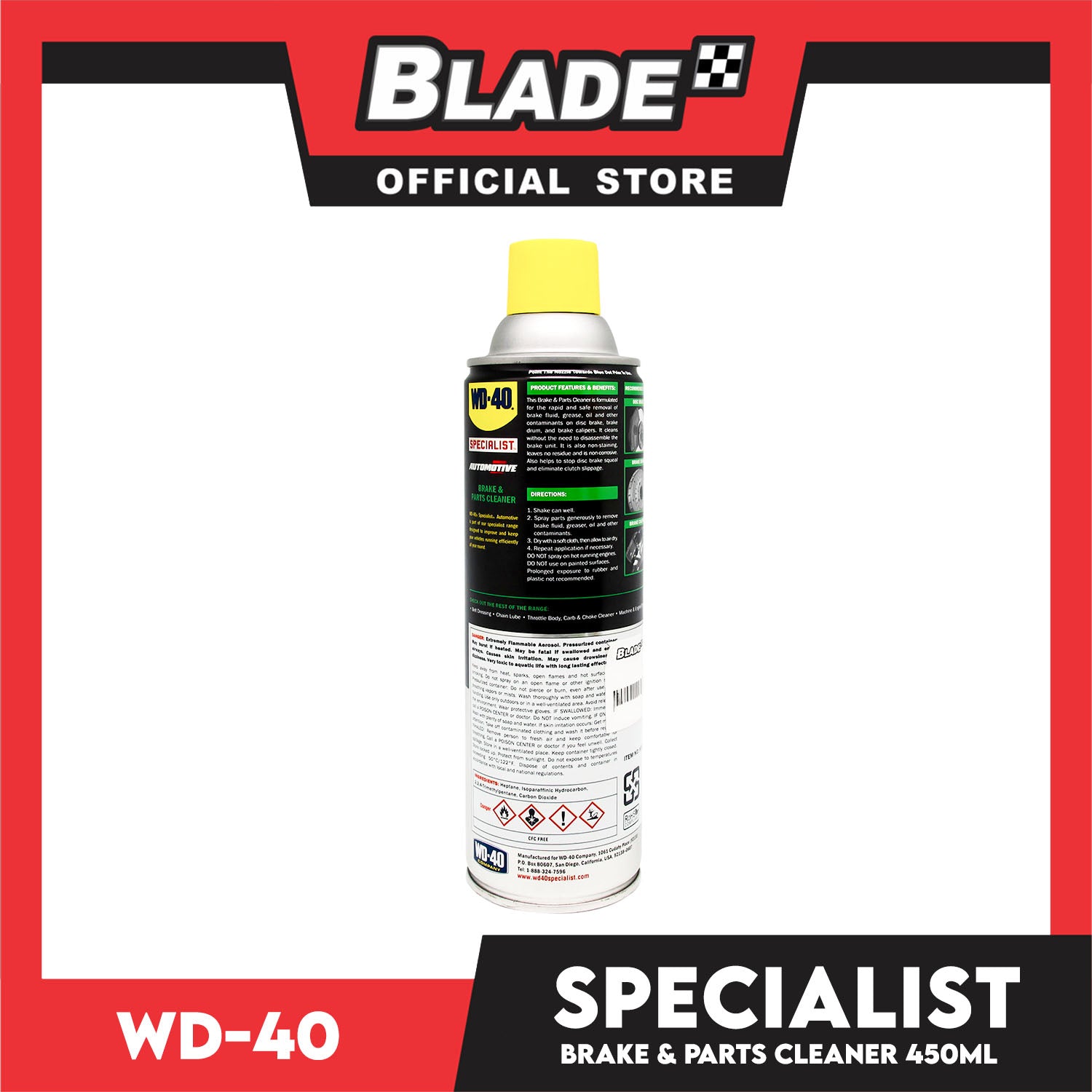 WD-40 Specialist Brake & Parts Cleaner 450mL – blade.ph