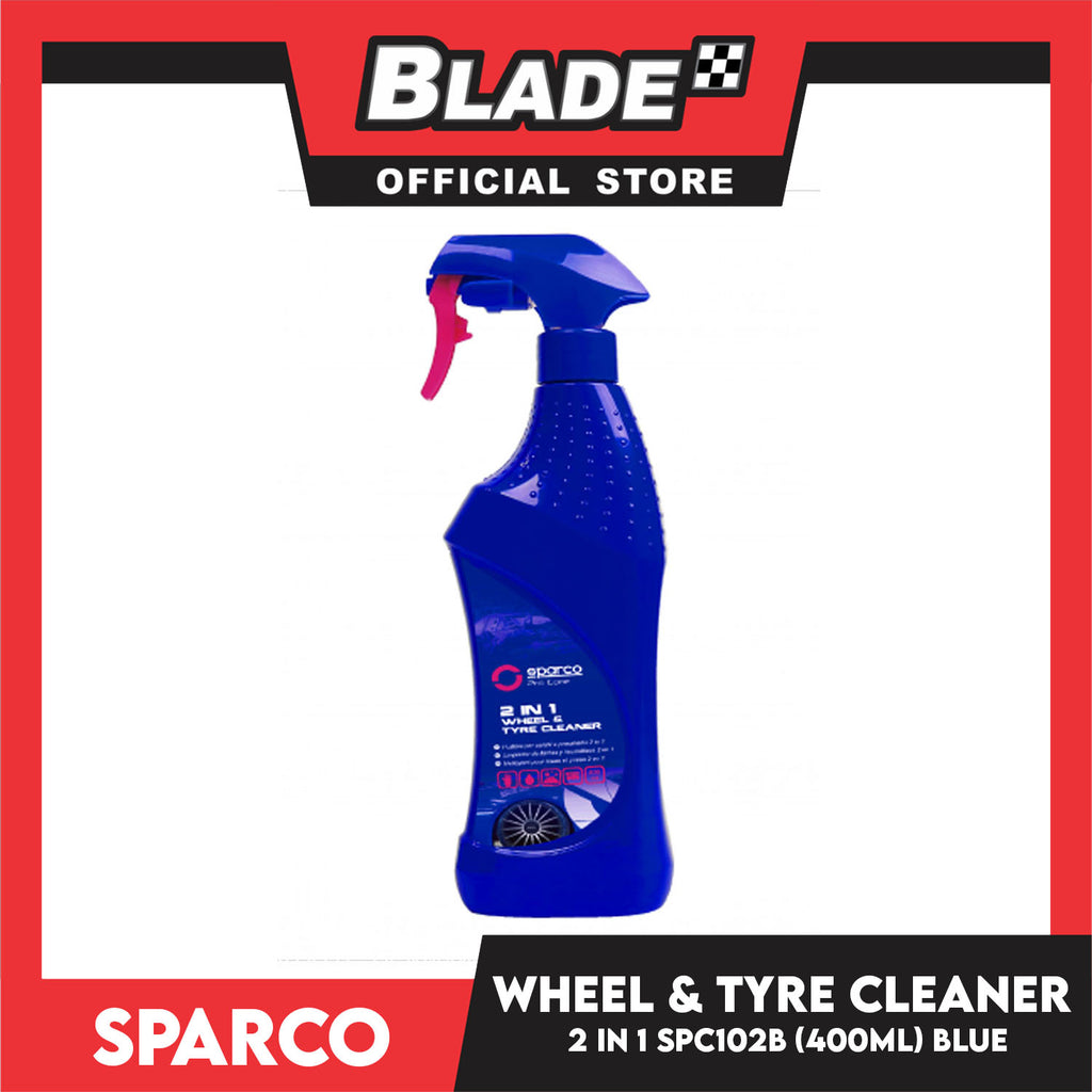 Sparco Wheel & Tyre Cleaner 2 in 1 SPC102B Safety Use in Every Wheel T ...