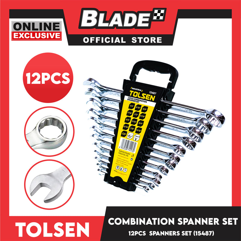 Tolsen 12pcs Insdustrial Combination Spanner Set 15487 – blade.ph