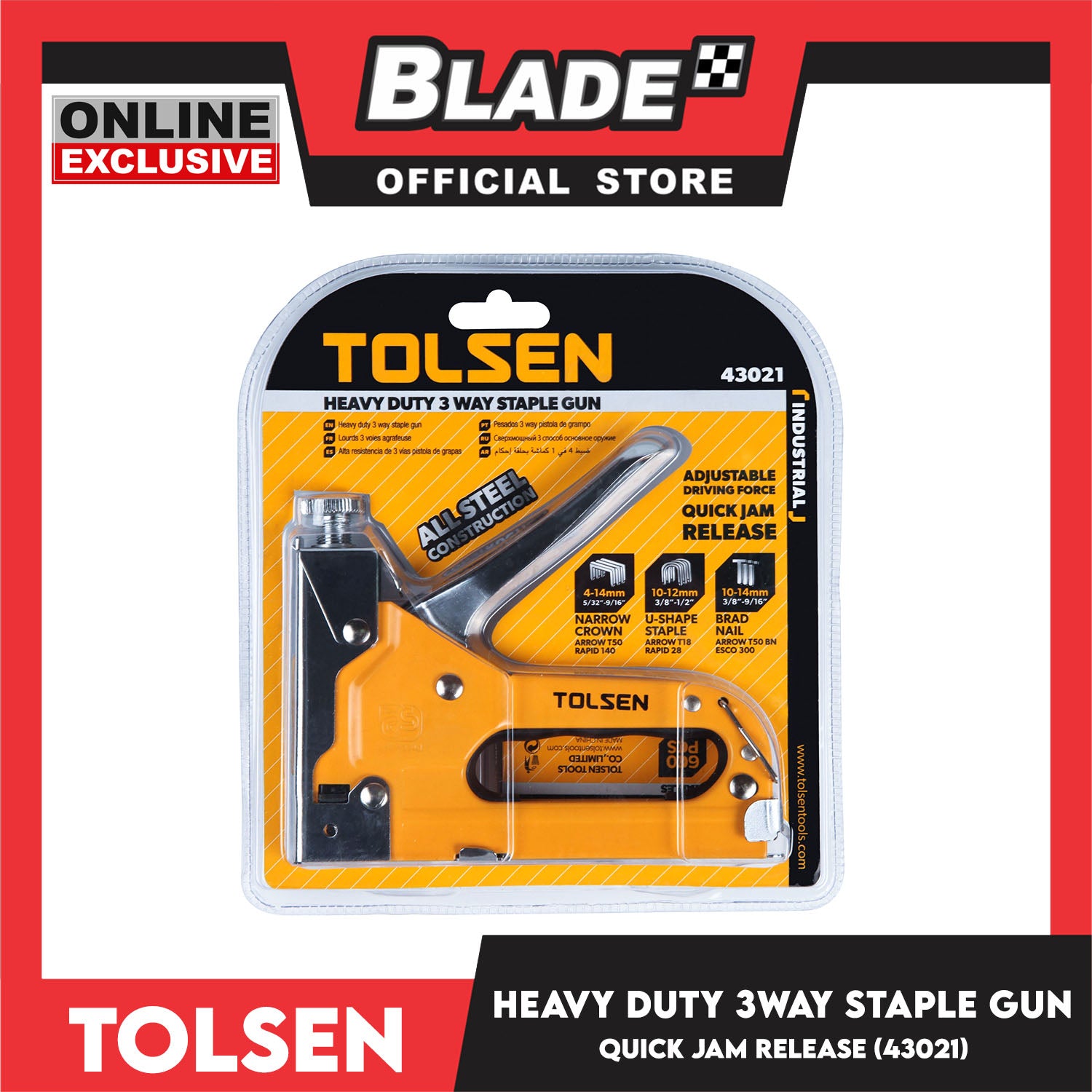 Tolsen Heavy Duty 3 Way Staple Gun 43021 – blade.ph