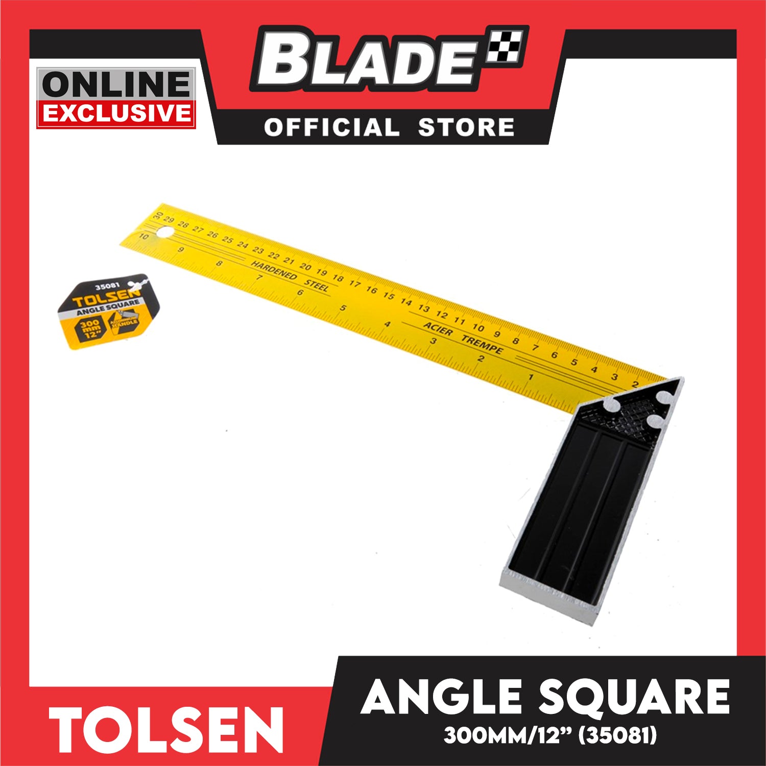 Tolsen 300m x 12'' Angle Square 35081 – blade.ph