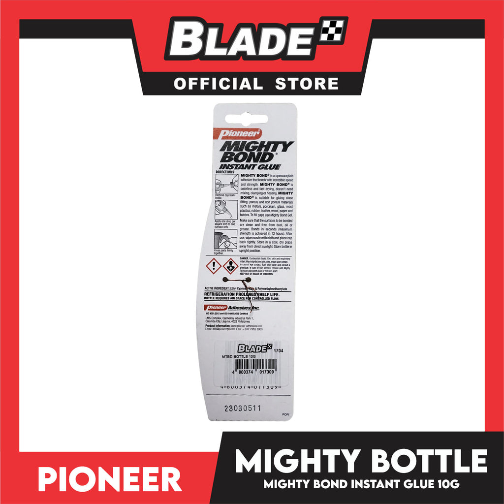 Pioneer Mighty Bond Mighty Bottle Instant Glue 10g – blade.ph