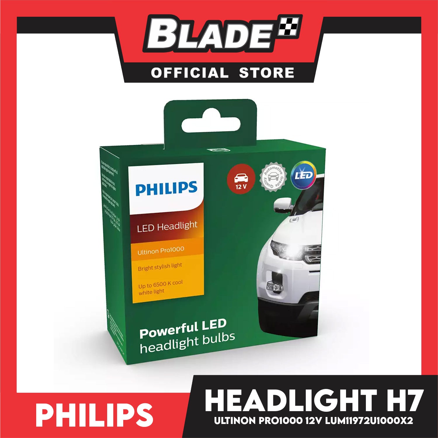 Philips Led Headlight Bulb Ultinon Pro1000 LED-HL H7 Bright Stylish Li ...