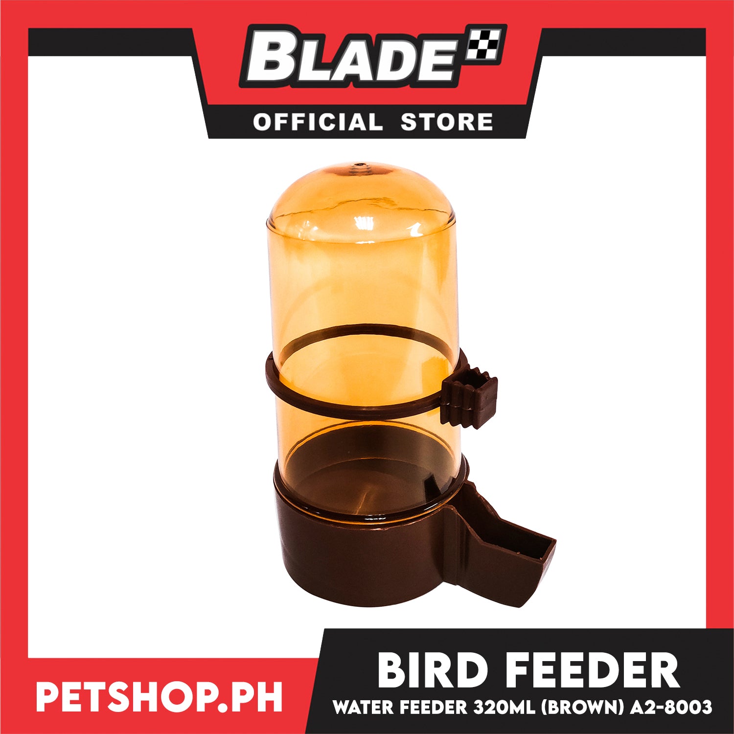 Jumbo Bird Water Feeder 320ml (Brown) Automatic Bird Water Feeder, Wat ...