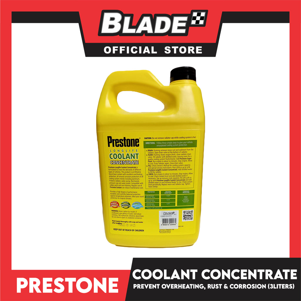 Prestone Long Life Coolant Concentrate 3 Liters Prevents Overheating ...