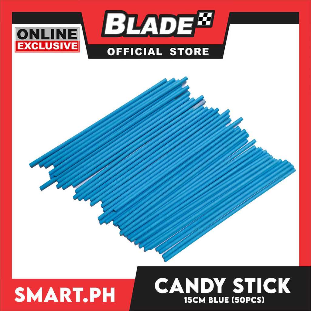 Lollipop Paper Sticks 15cm (Blue) Bundle Of 50pcs, Stick For Cake Pops ...