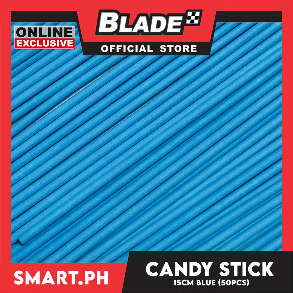Lollipop Paper Sticks 15cm (Blue) Bundle Of 50pcs, Stick For Cake Pops ...