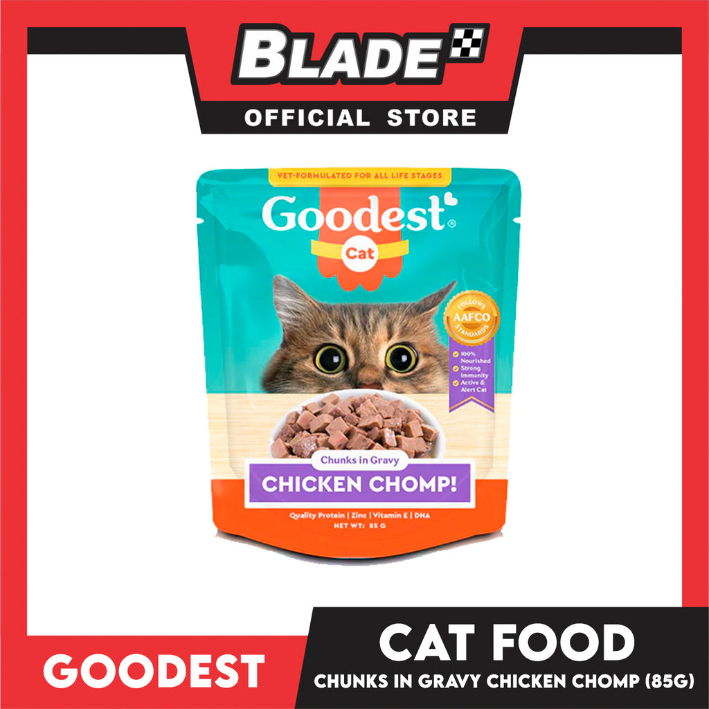 Goodest Cat Chicken Chomp Chunks In Gravy 85g Wet Cat Food – blade.ph