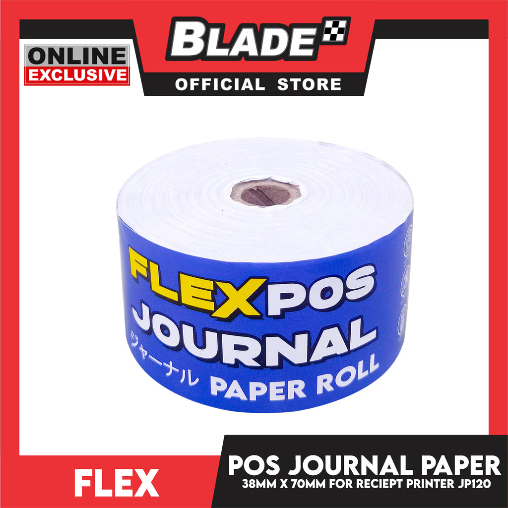 Flex POS Journal Roll Paper JP120 38MM x 70MM Cash Register POS Receip ...