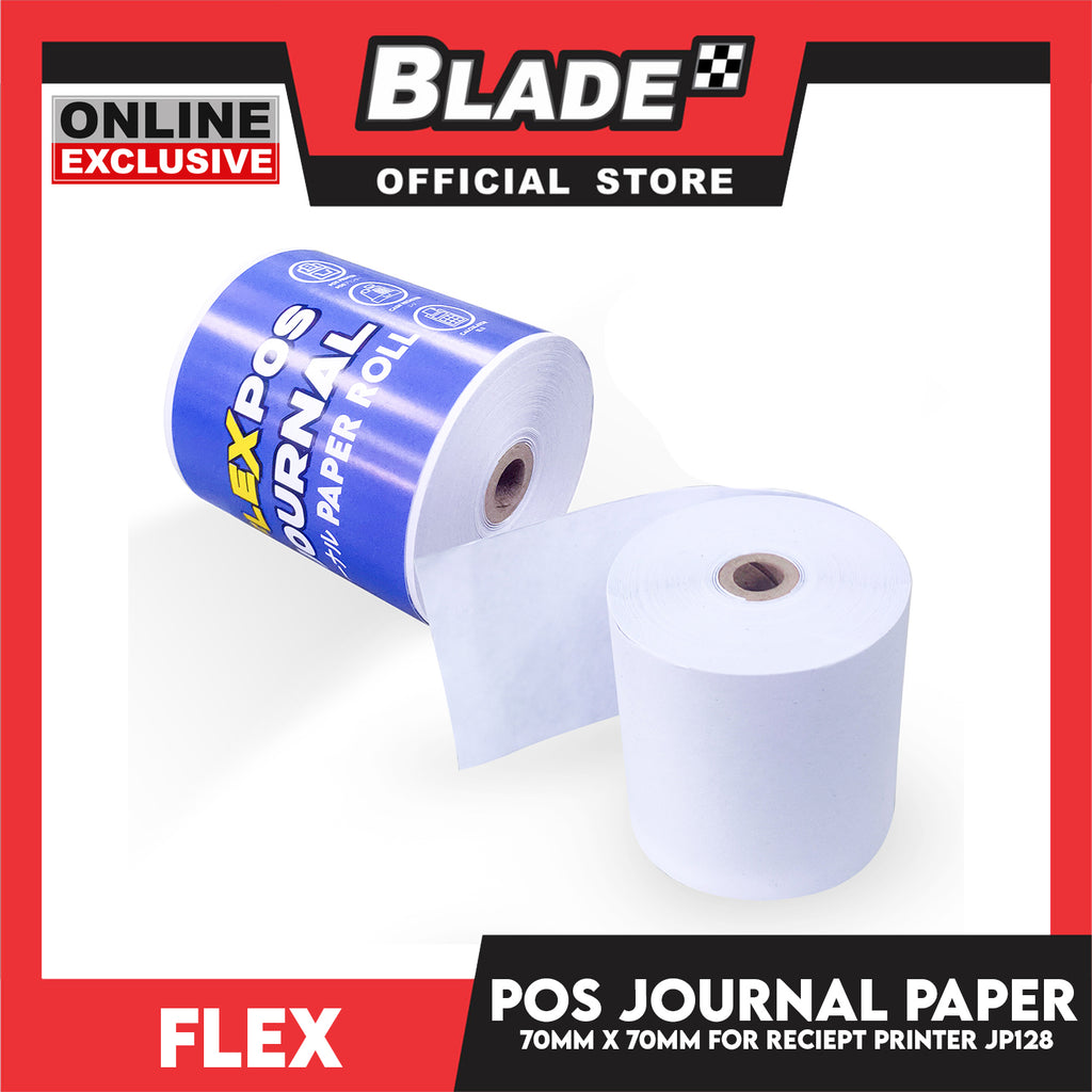 Flex POS Journal Roll Paper JP128 70MM x 70MM Cash Register POS Receip ...