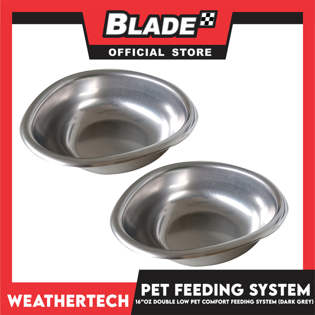 Weather Tech, Double Low Pet Comfort Feeding System 16oz (Dark Grey) D ...