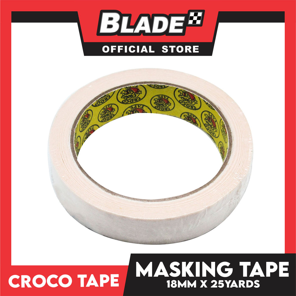 Croco Tape Masking Tape 18mm x 25yards (Beige) General Purpose for Hom ...