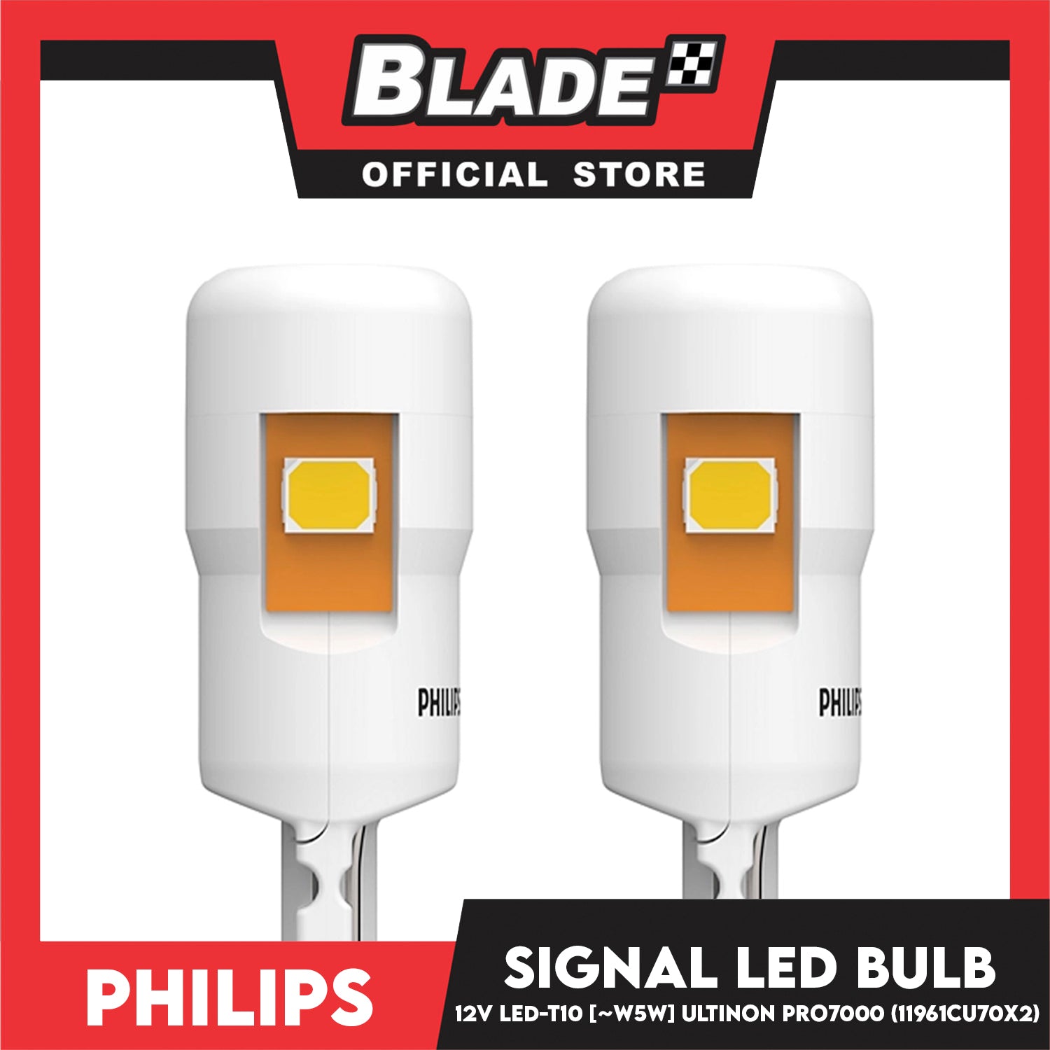 Philips Ultinon Pro7000 Car Signaling Bulb LED-T10 W5W 6000k 90 lumens ...