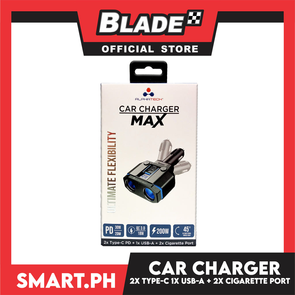 Alpha Tech Car Charger Max AT-CSP5 Ultimate Flexibility – blade.ph