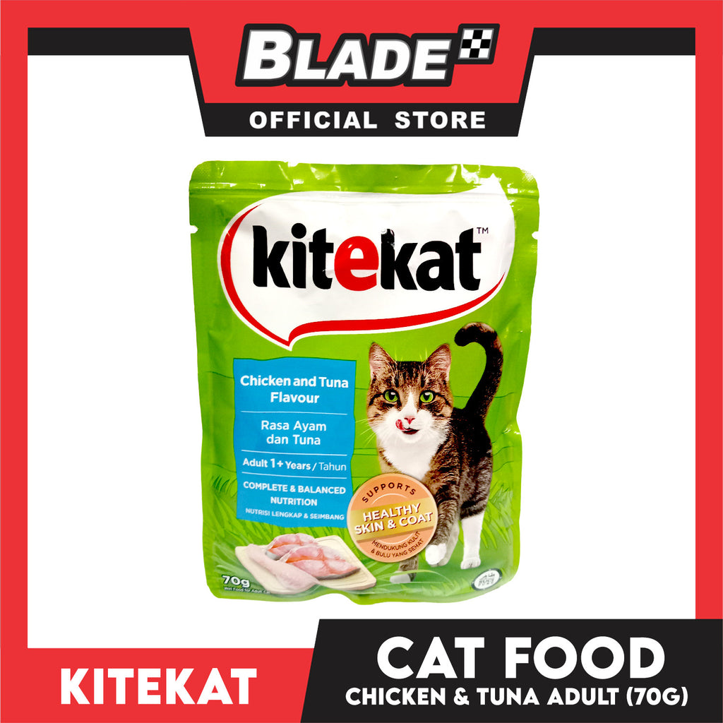 Kitekat Wet Cat Food in Pouch for Adult 70g (Chicken and Tuna) – blade.ph