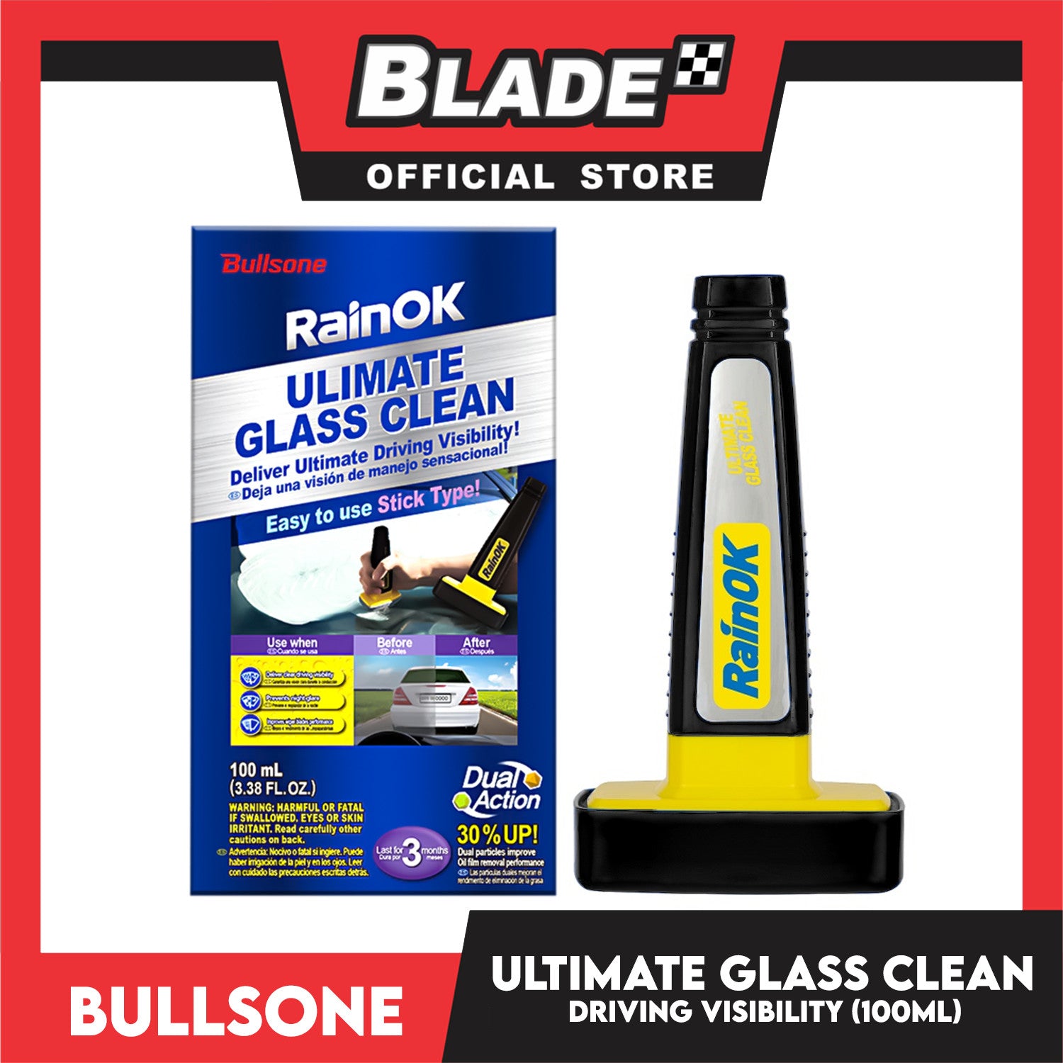 Bullsone RainOK Ultimate Glass Clean for Ultimate Driving Visibility 1 ...