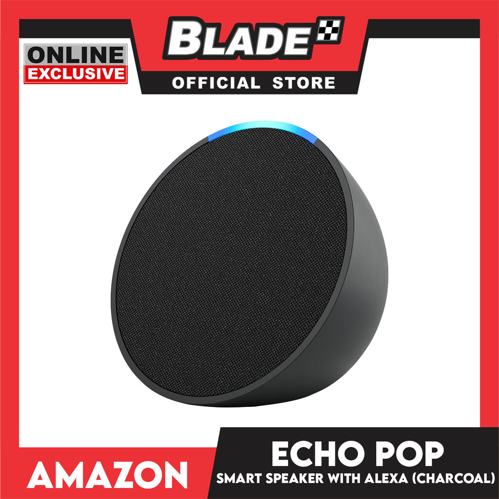 Amazon Echo Pop Full Sound Compact Smart Speaker with Alexa (Charcoal ...