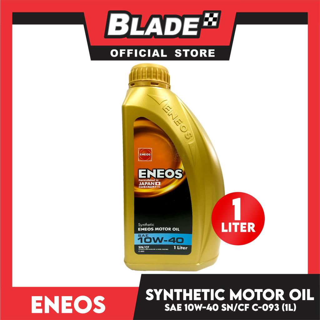 Eneos Synthetic Motor Oil SAE 10W-40 SN/CF for Gasoline and Diesel 1L ...