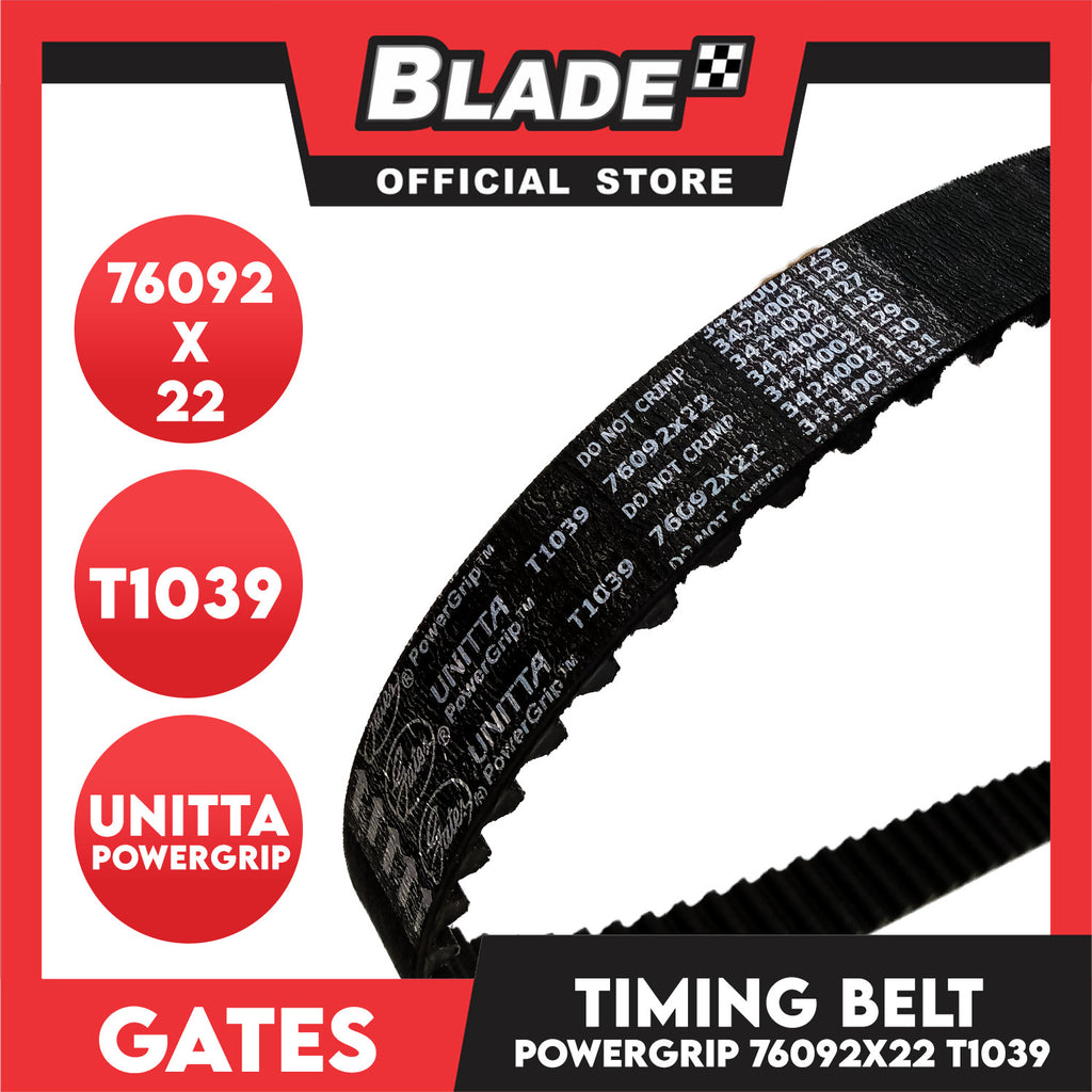 Gates Unitta PowerGrip Timing Fan Belt T1039 76092 x 22mm 1pc for Hyun ...