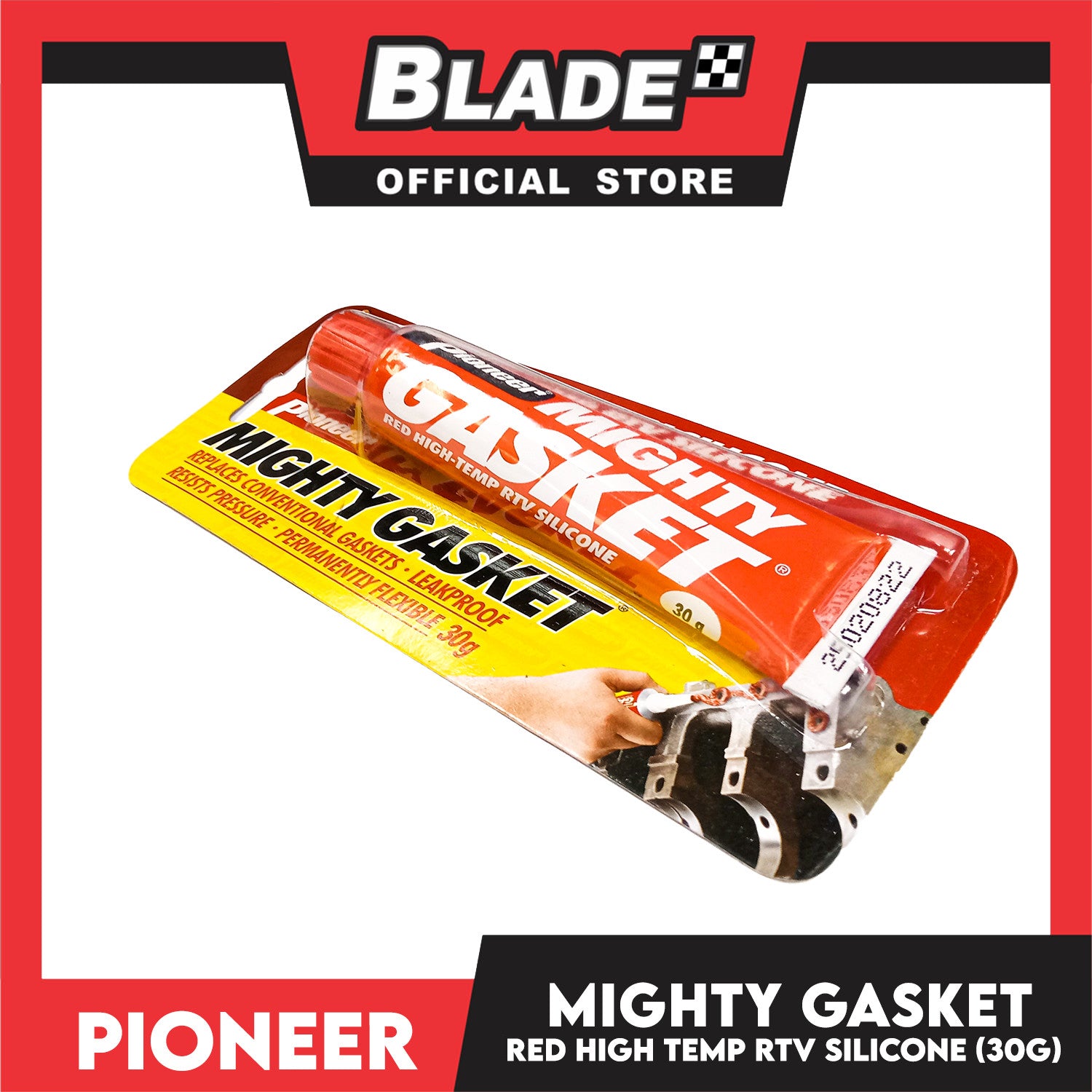 Pioneer Mighty Gasket Red High-Temp RTV Silicone 30g – blade.ph