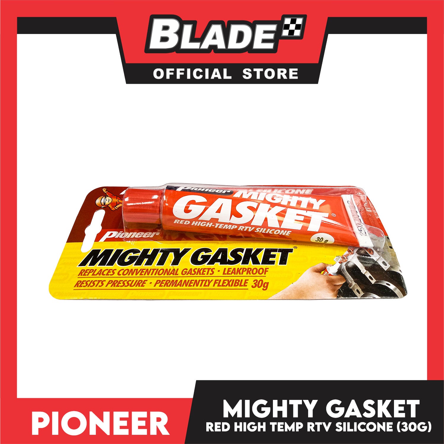 Pioneer Mighty Gasket Red High-Temp RTV Silicone 30g – blade.ph