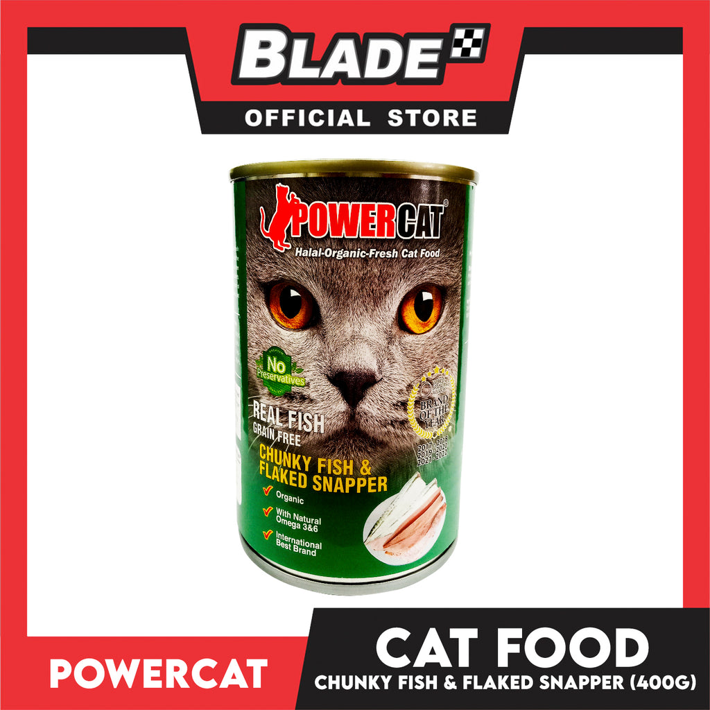 PowerCat Chunky Fish and Flaked Snapper 400g Wet Canned Cat Food – blade.ph