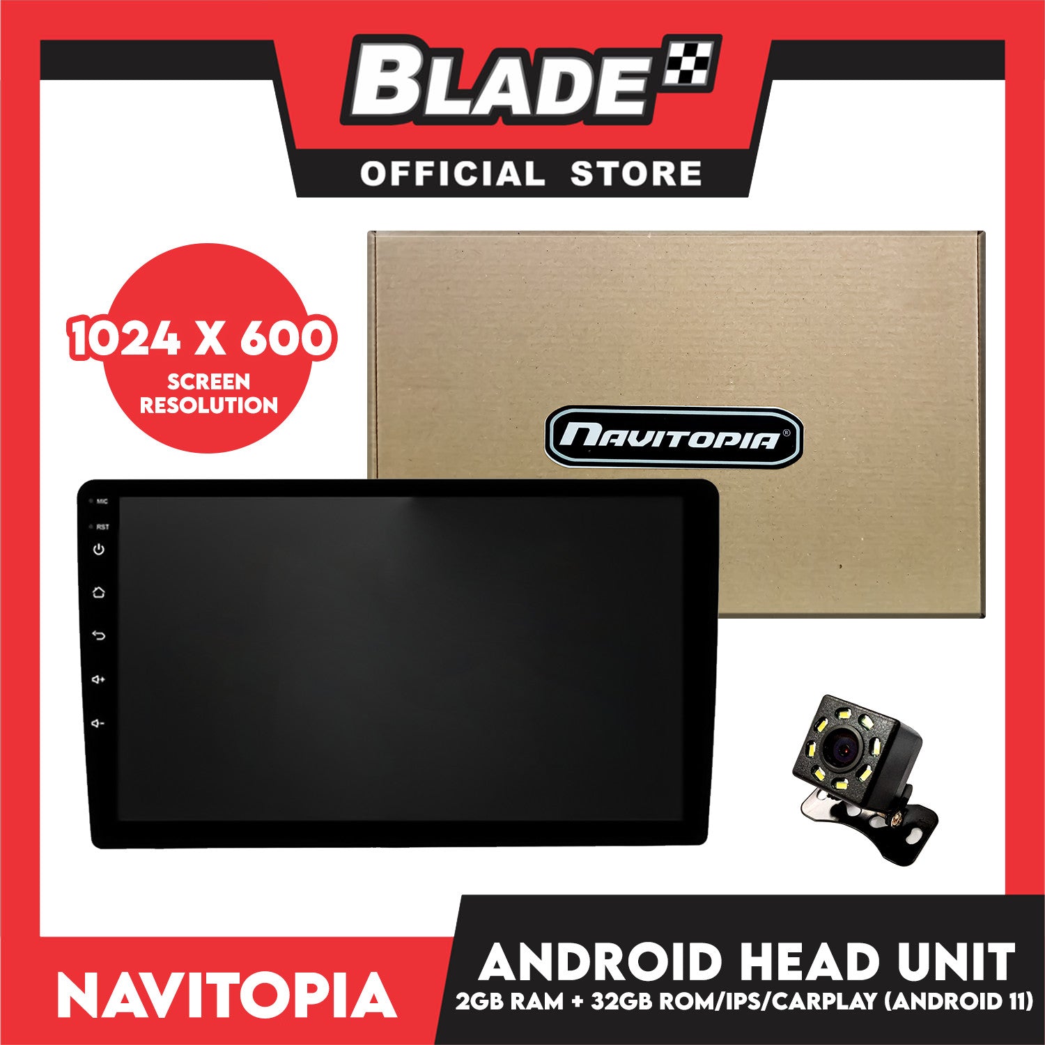 Navitopia Android Head Unit 2GB RAM + 32GB ROM / IPS / Carplay ANDRDHU ...