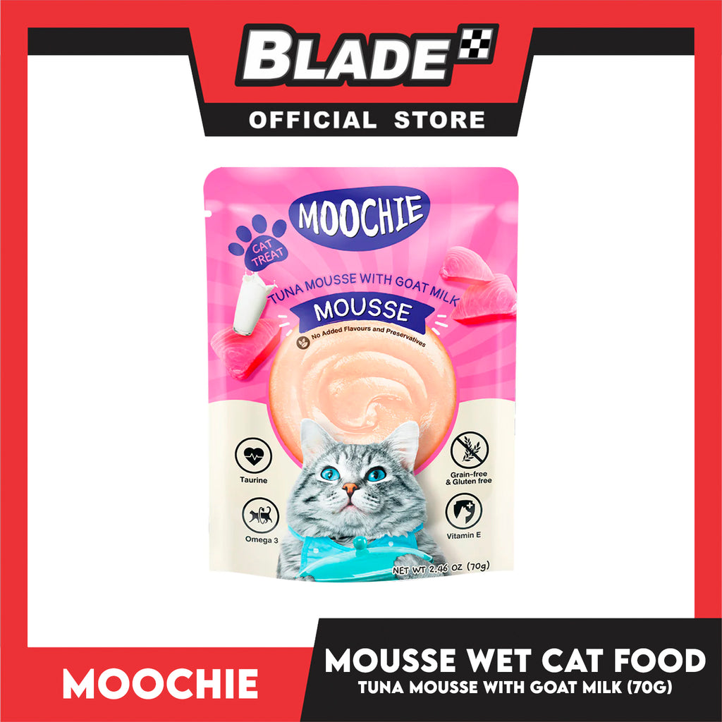 Moochie Mousse Cat Wet Food Cat Treat (Tuna Mousse with Goat Milk) 70g ...