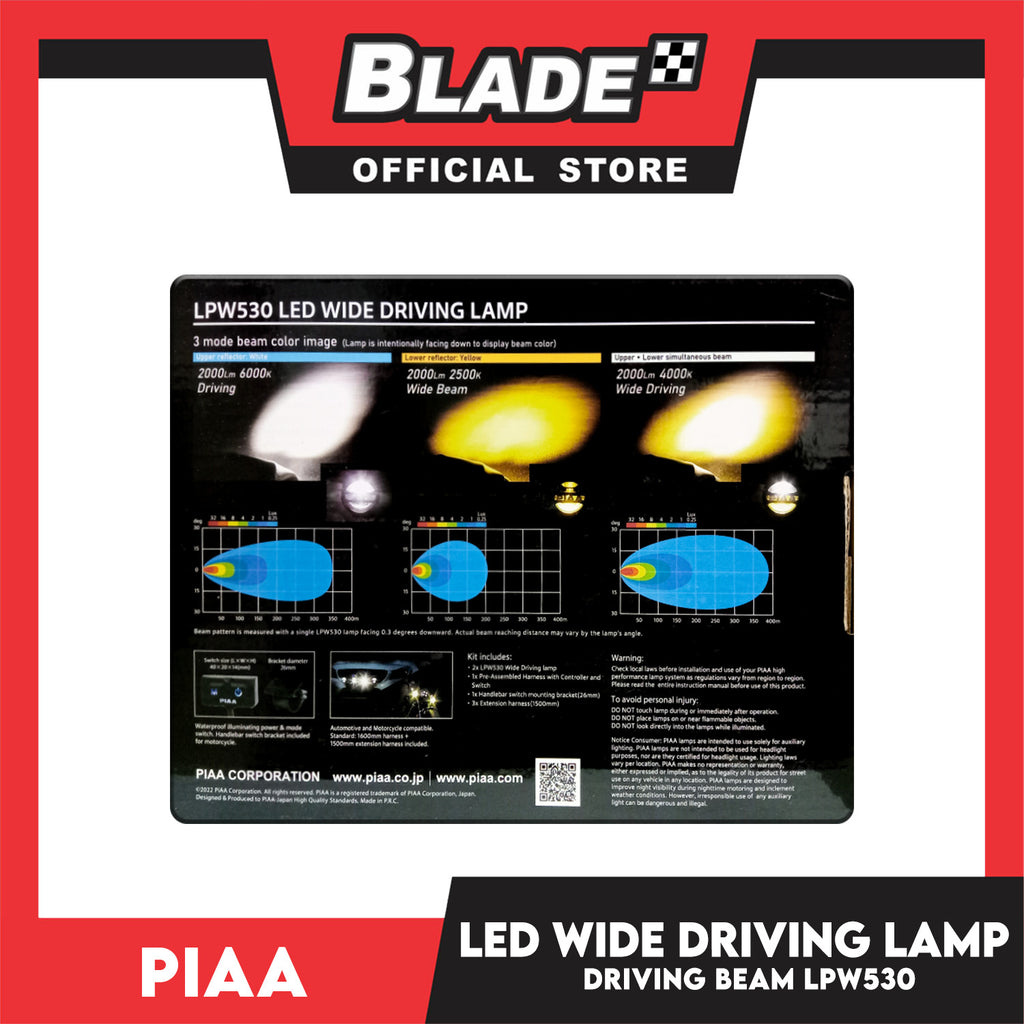 PIAA LPW530 LED Wide Driving Sports Lamp Kit (White/Yellow Beam) – blade.ph