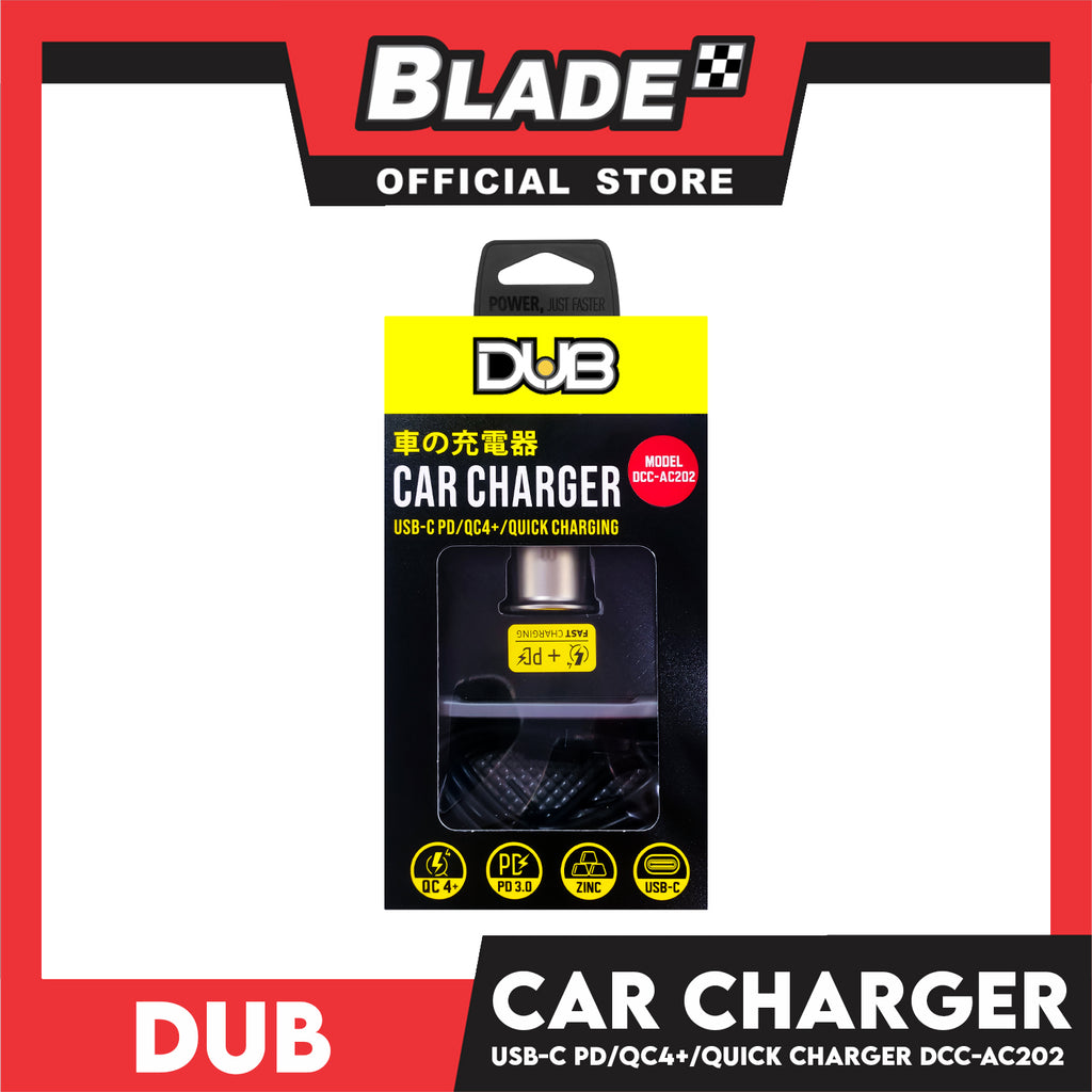 Dub Car Charger USB-C PD / QC4+ / Quick Charging DCC-AC202 30W Power M ...