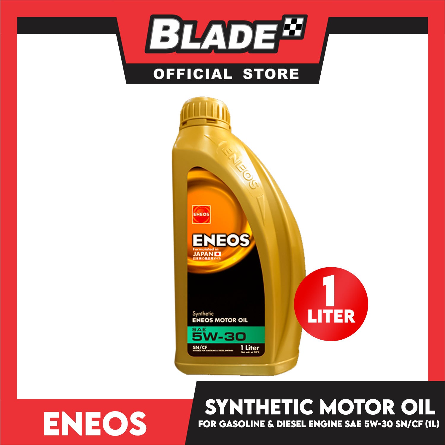 Eneos Synthetic Motor Oil SN/CF SAE 5W-30 1 Liter – blade.ph